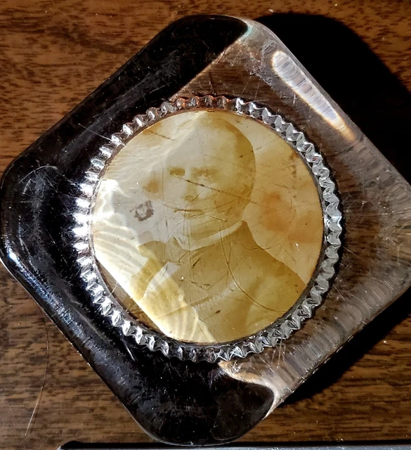 ANTIQUE PRESIDENT WILLIAM McKinley Glass Paperweight Assassination ...