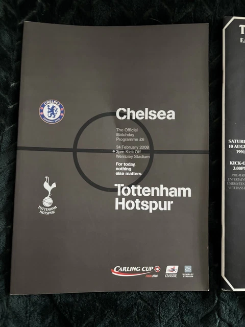 SPURS V ARSENAL Charity Shield 1991 & Spurs V Chelsea Carling Cup Final ...