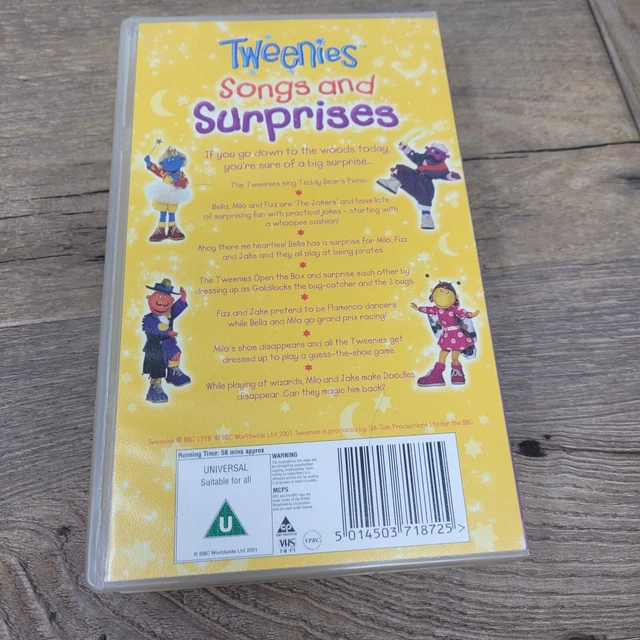 TWEENIES SONGS AND Surprises Vhs Tape BBC Cbeebies £7.99 - PicClick UK