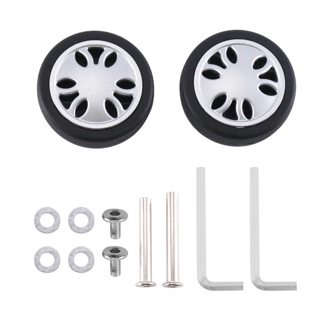 LUGGAGE WHEELS REPLACEMENT 50mm X 13mm Kits Luggage Repair 1 Pair ...