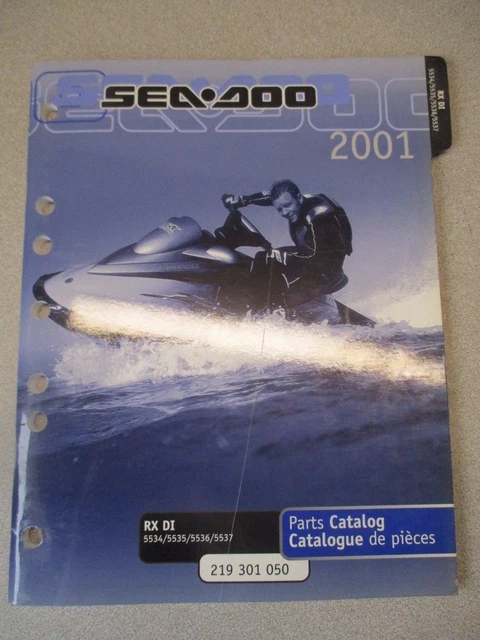 SEA DOO PARTS Book Catalog Schematics Diagrams 2001 Rx Di #219-301-050 ...