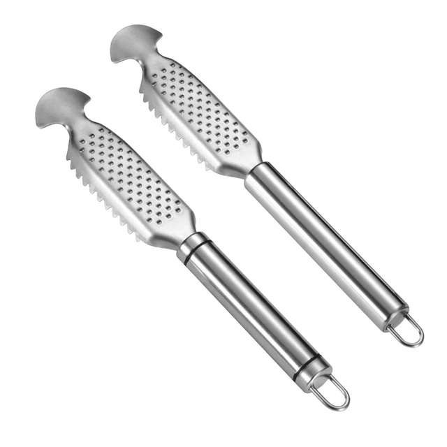 FISH SCALER STAINLESS Steel Fish Skin Scraper With Ginger Grater £7.24 ...