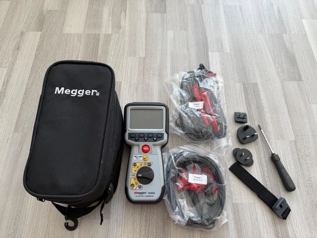 MEGGER DLR02 OHMMETER Profi Elektriker Werkzeug Mit Tasche und Zubehör ...