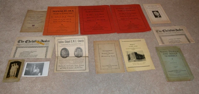 AFRICAN AMERICAN COLORED Methodist Episcopal Church Vintage Pamphlets ...