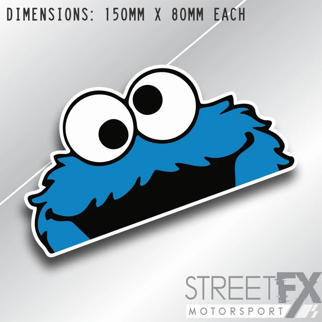 PEEPING COOKIE MONSTER Sticker Decal Drift JDM Car Wall Window Funny ...