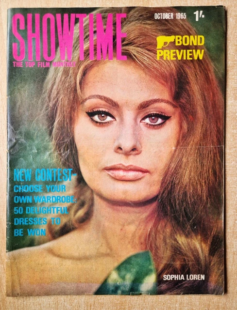 SHOWTIME FILM MAGAZINE Oct 1965 Sophia Loren James Bond Thunderball ...