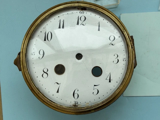 CLOCK MAKERS French Clock Dial and Bezel with convex glass Dial Has ...