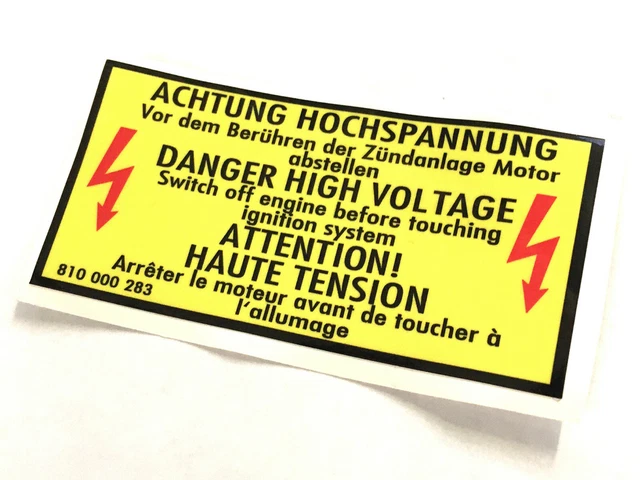 MK2 GOLF GTI Engine Bay Warning Sticker 810000283 (Version 2) £2.00 ...