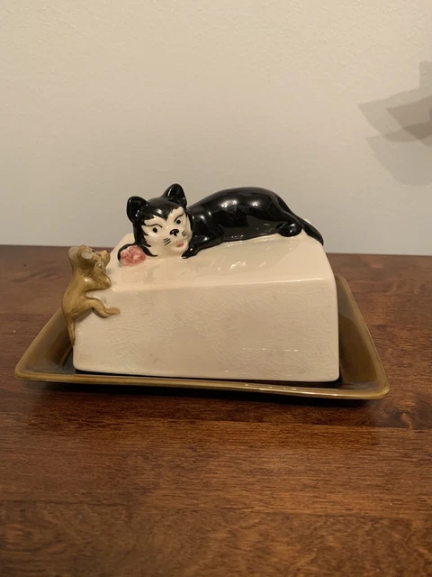 SYLVAC - VINTAGE cheese/butter dish - cat and mouse 4525 £14.99 ...