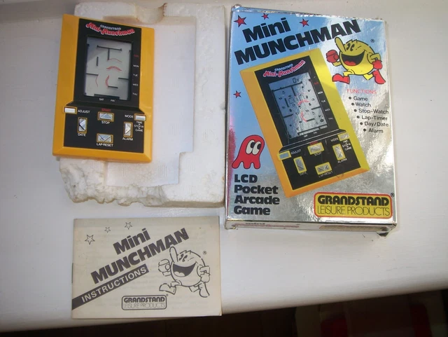 VINTAGE,RETRO ELECTRONIC GRANDSTAND Mini Munchman,Pac Man,Game-Boxed ...