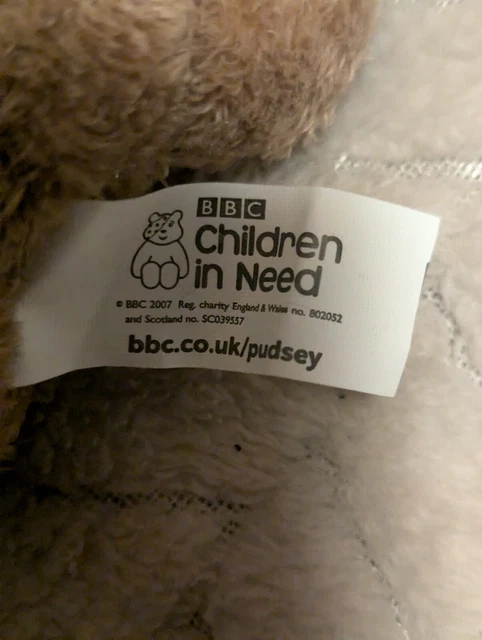 BBC CHILDREN IN Need Pudsey Blush Bear Plush Keyring Clip Keychain 2007 ...