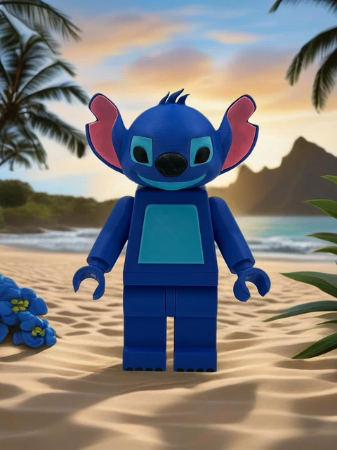 STITCH FROM LILO & Stitch - 3D printed 9" Lego inspired not so Mini ...