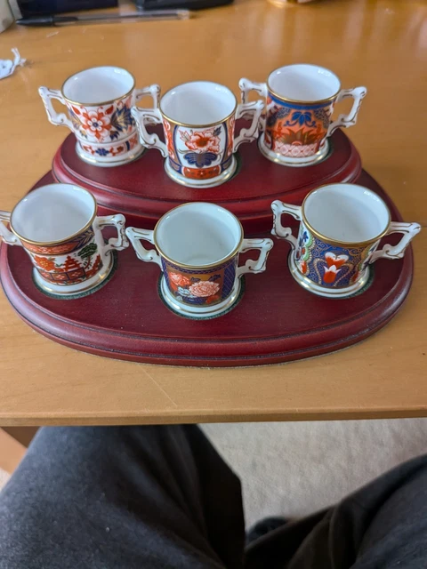 ROYAL CROWN DERBY Imari Mini Loving Cup Collection With Stand £63.10 ...