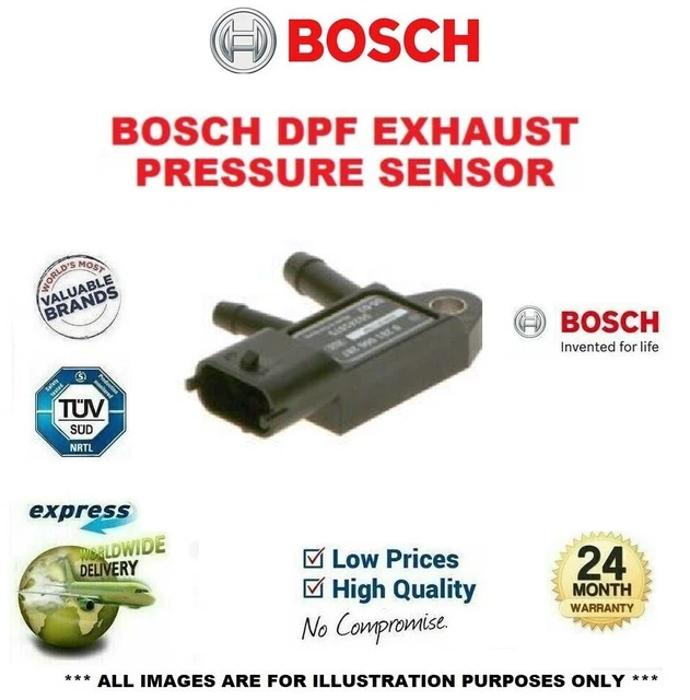 BOSCH DPF EXHAUST PRESSURE SENSOR for IVECO DAILY Chassis 33-140 35-140 ...