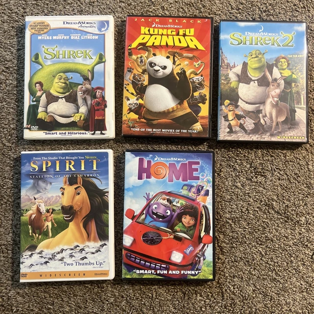 DREAMWORKS DVD LOT SHREK, KUNG Fu Panda, Spirit, Home, SHREK 2, Kids ...
