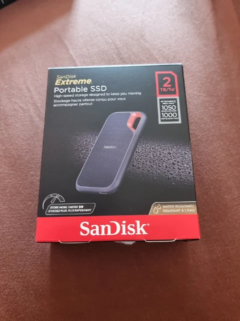 SANDISK EXTREME V2 2TB USB-C Portable External SSD (SDSSDE61-2T00-G25) £102.00 - PicClick UK