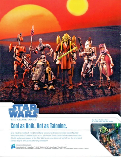 2009 STAR WARS CLONE WARS Action Figures Toy PRINT AD WALL ART - KIT ...