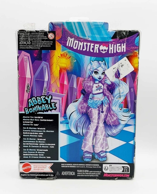 MONSTER HIGH ABBEY Bominable Yeti Fashion Doll with Accessories $50.14 ...