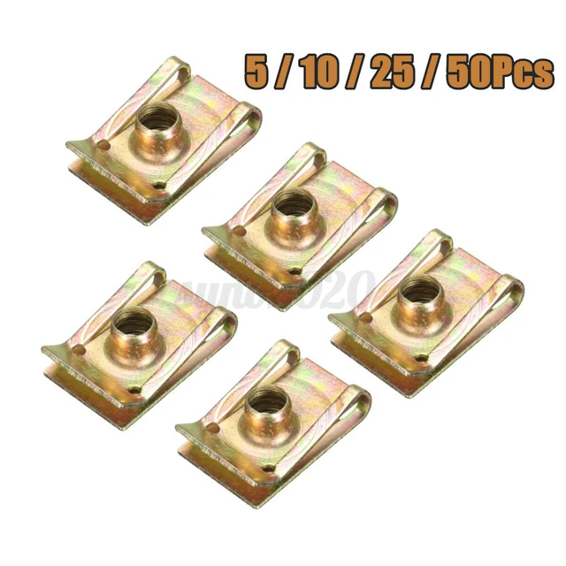 10/25/50STK EDELSTAHL BLECHMUTTER M5 M6 Clipse Klemmen Schnappmutter ...
