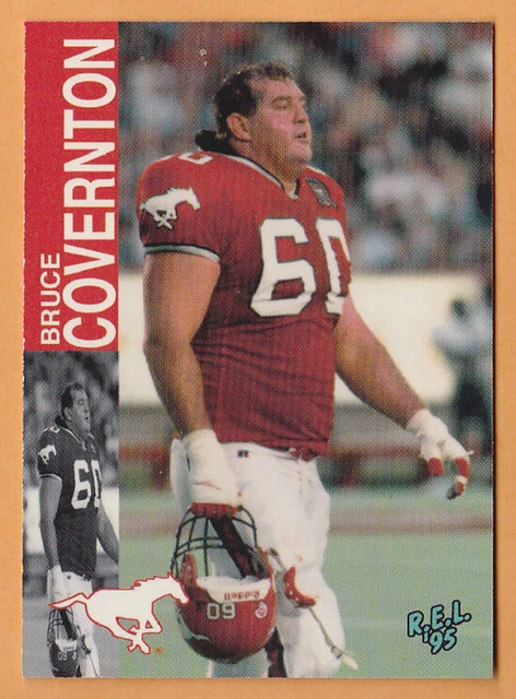 CARTE LCF REL Bruce Covernton 1995 #2 Calgary Stampeders Weber State ...