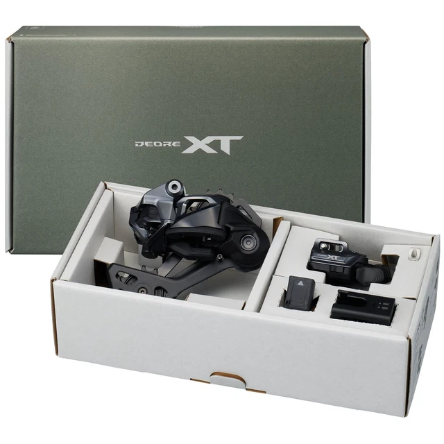 SHIMANO DEORE XT Di2 Upgrade Kit 12 Speed Electric Rear Bike Derailleur ...