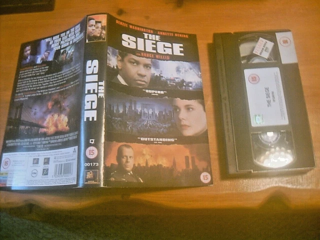 THE SIEGE MOVIE-VHS TAPE-DENZEL WASHINGTON-videotape & sleeve only-NO ...