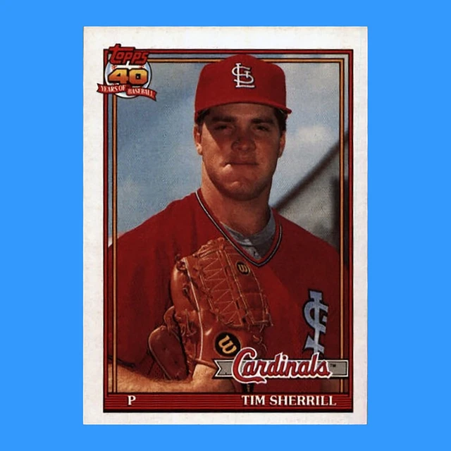 1991 TOPPS BASEBALL #769 - Tim Sherrill RC St. Louis Cardinals Neuf ...