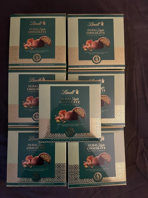 LINDT DUBAI STYLE Chocolate Pralines Pistachio & Kadayif Bar Lindor 40 ...