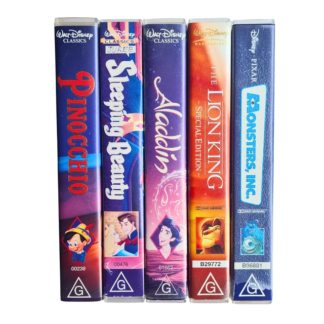 DISNEY VHS BUNDLE - Aladdin, Lion King, Monsters Inc, Pinocchio ...