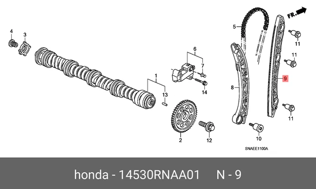 GENUINE OE TENSIONER Assembly Pulley 14530RNAA01 for Honda 14530-RNAA01 ...