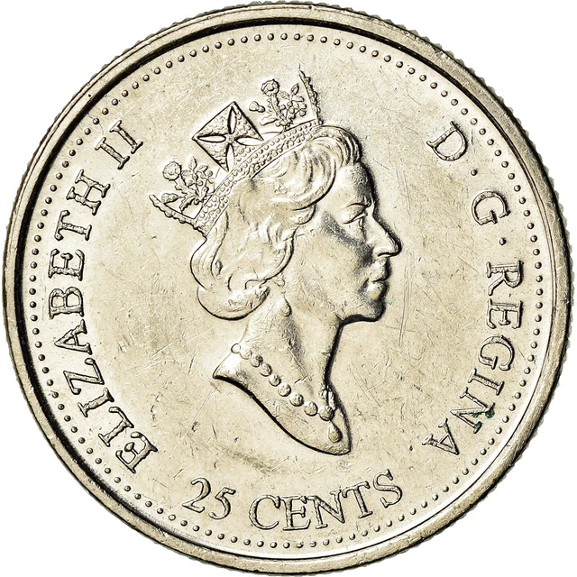 CANADIAN COIN CANADA 25 Cents | Queen Elizabeth II | 1999 $11.24 ...