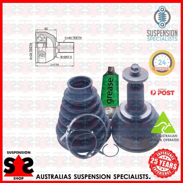 FRONT AXLE JOINT Kit, Drive Shaft Suit VOLVO 240 Kombi (P245) 2.0 240 ...