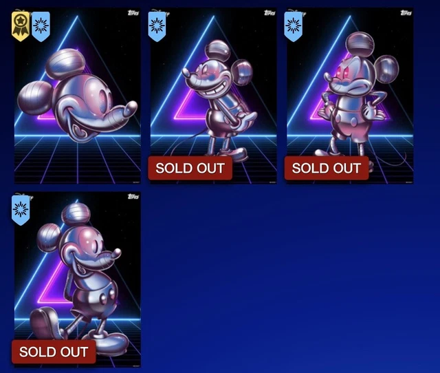 TOPPS DISNEY COLLECT DIGITAL Mecha Mickey Full Digicon Sets + Awards 8 ...