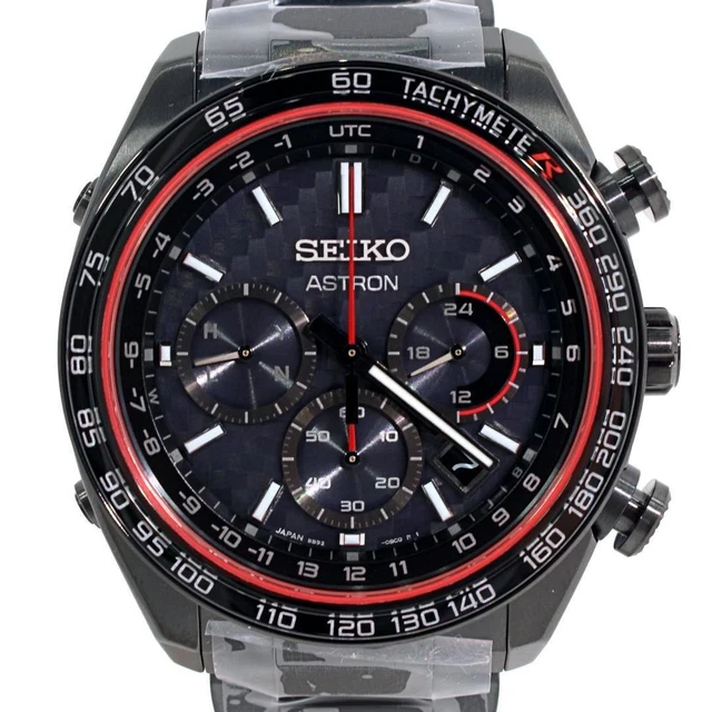 SEIKO ASTRON SBXY047 Limited Edition CIVIC TYPE R Black Red Solar Mens ...