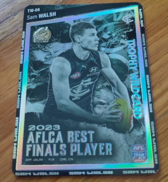 2024 AFL TEAMCOACH Carlton Blues Sam Walsh TW-06 Trophy Wildcard $90.27 - PicClick AU