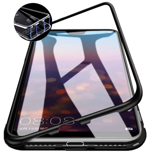 MÉTAL PARE-CHOCS AIMANT Housse de Protection Étui Téléphone Portable ...