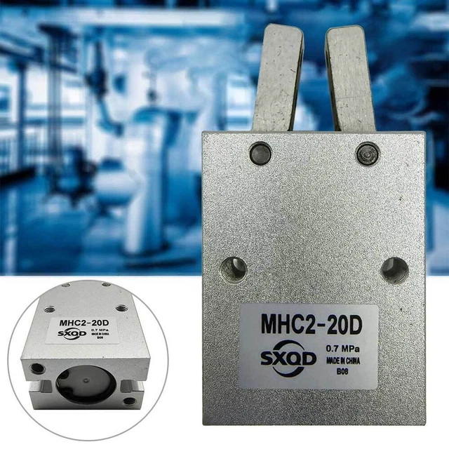 MHC2-20D PNEUMATIC ANGULAR Air Gripper Cylinder SMC Type Bore 20mm Tool ...
