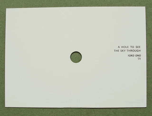 FLUXUS 1971; Yoko ONO: 'A Hole to See the Sky Through'; 1st ed ...