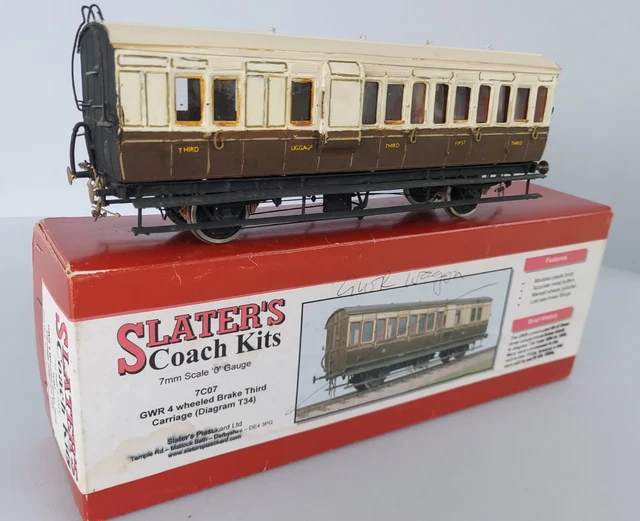 O GAUGE SLATERS COACH KITS 7C07 GWR 4 Wheel Brake Carriage - Brass ...