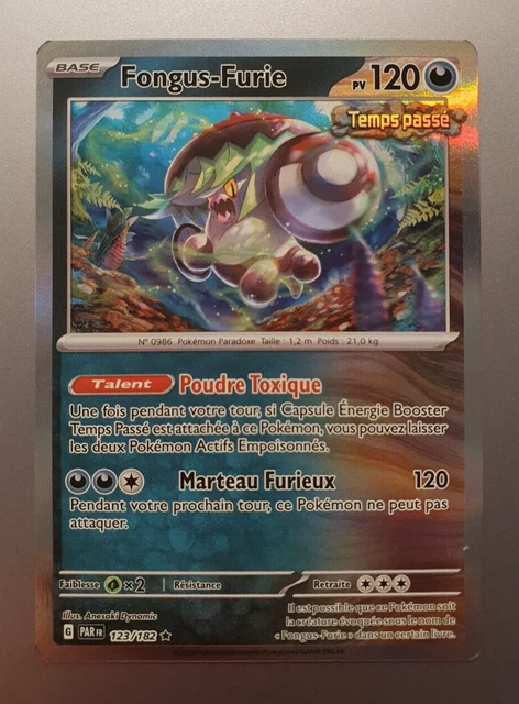 CARTE POKÉMON & holo " Fongus-Furie 123/182 Faille Paradoxe EV04 FR ...