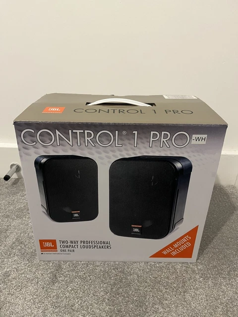 JBL CONTROL 1 Pro Compact Speakers New, Boxed With Wall Mounts. - White ...