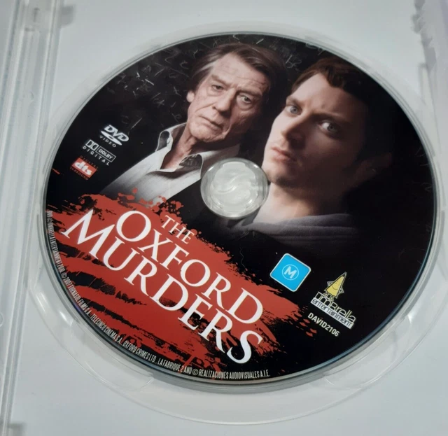 THE OXFORD MURDERS Movie PAL M DVD R4 VGC Elijah Wood $6.00 - PicClick AU