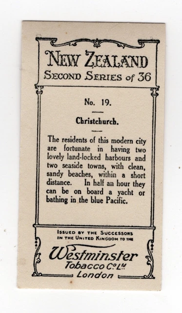 NZ CIGARETTE CARD. 1928. Trams in Christchurch $6.99 - PicClick AU
