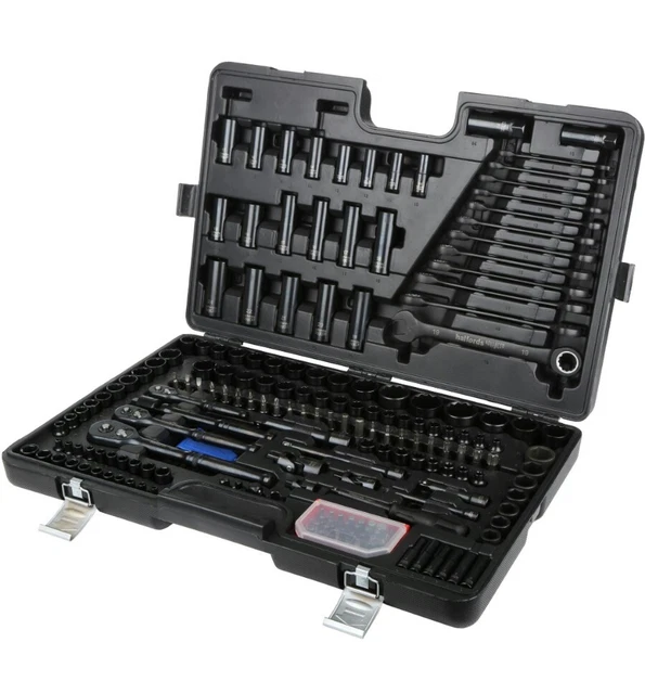 HALFORDS ADVANCED 200 Piece Socket Ratchet Set Limited edition Black ...
