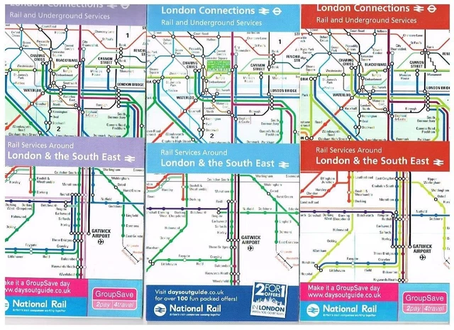 LONDON CONNECTIONS 2008 Underground + National Rail maps FWT produced ...