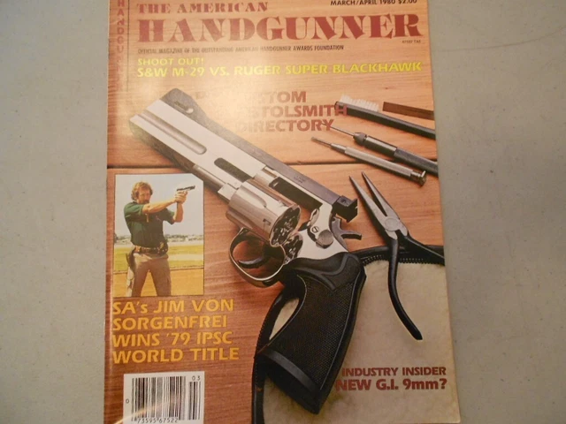 AMERICAN HANDGUNNER MAGAZINE AHG March/April 1980 S&W 29 vs Redhawk Ron ...