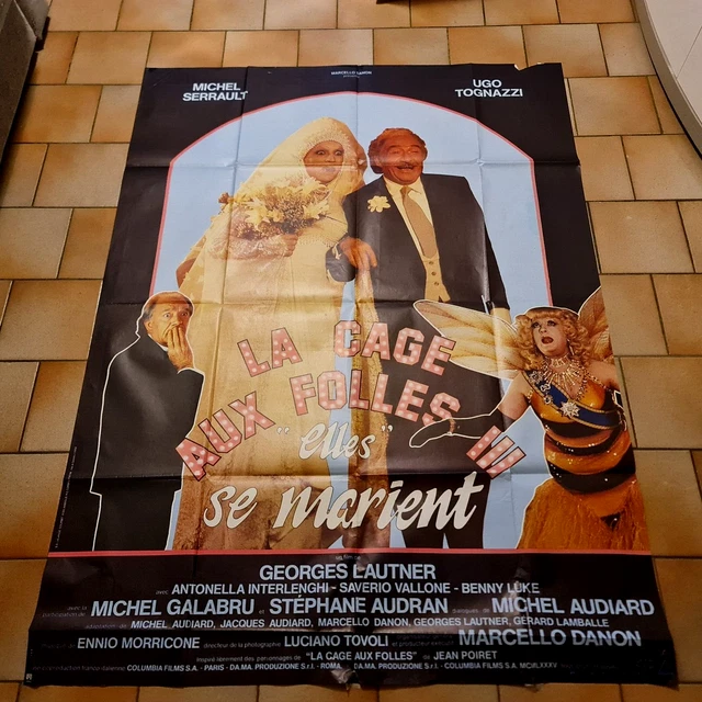 ANCIENNE AFFICHE DE cinéma "La cage aux folles 3" avec Michel Serrault EUR 5,00 - PicClick FR