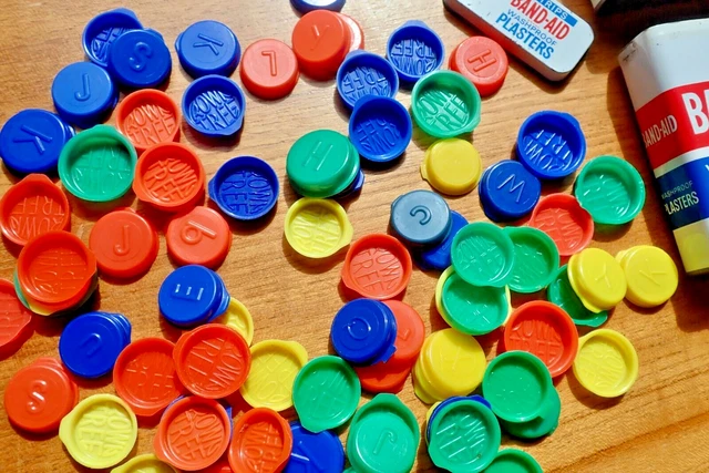 80+ ROWNTREES SMARTIES caps/lids, some numbers/lower case £19.00 ...