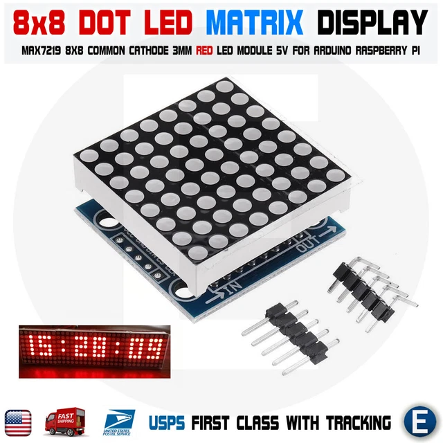 MAX7219 RED DOT matrix 8x8 8*8 led display module for Arduino DIY ...