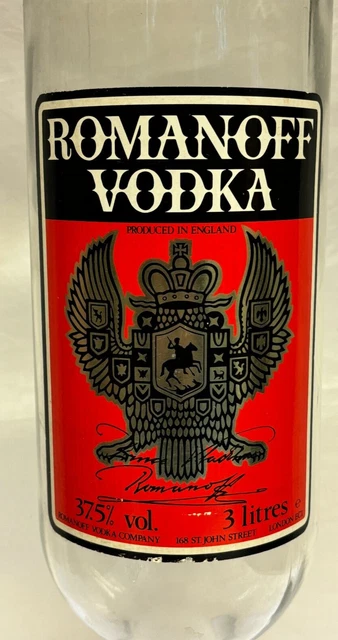 VERY RARE 1960S Romanoff Vodka 3 Litre Bottle No Lid Coin Saving ...